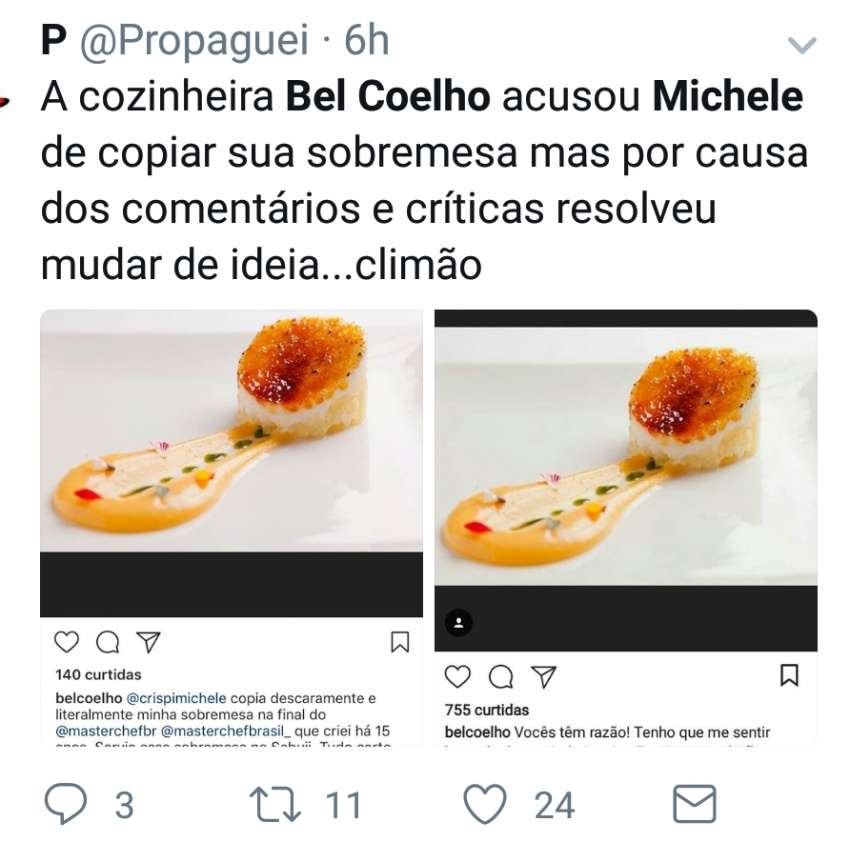 Chef acusa vencedora do MasterChef de plágio; 'treta' indireta com ...