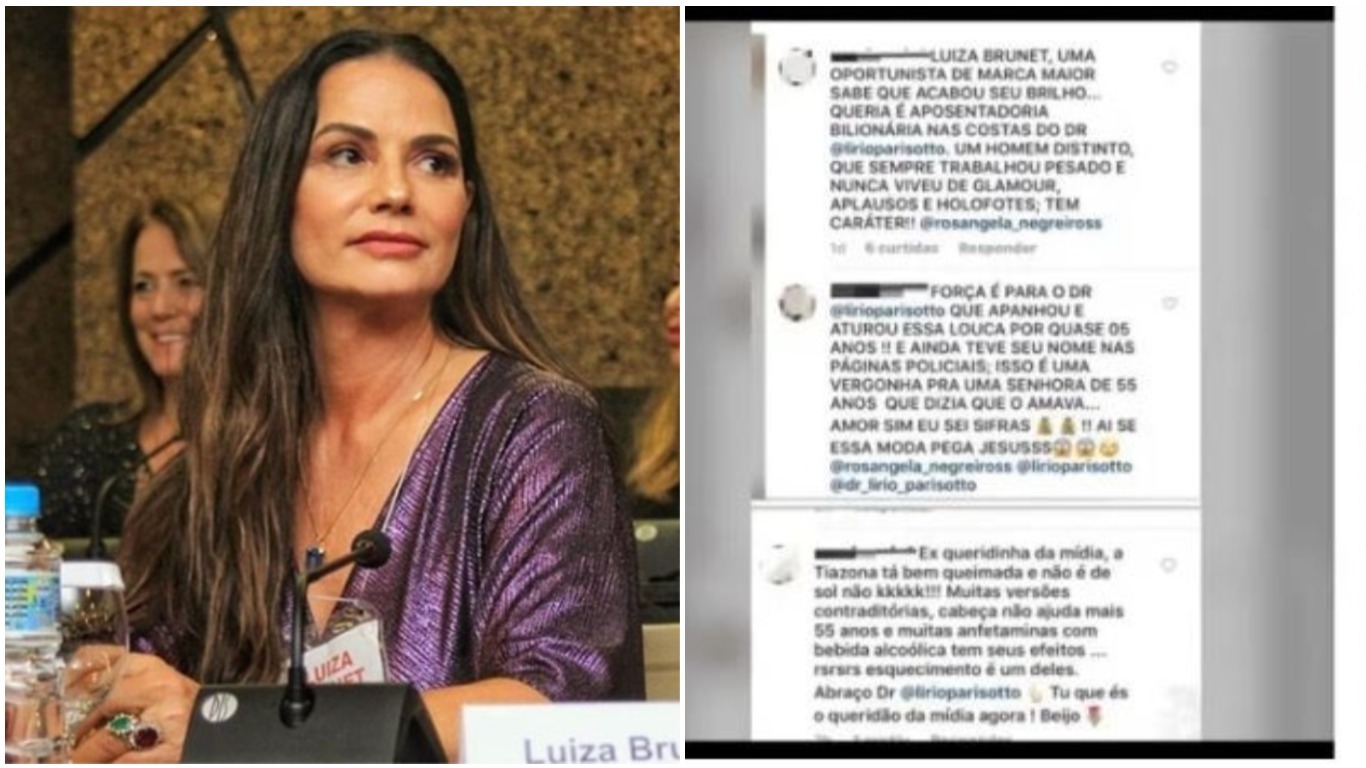 Mulher que ofendia Luiza Brunet em rede social terá que pagar R$ 20 mil