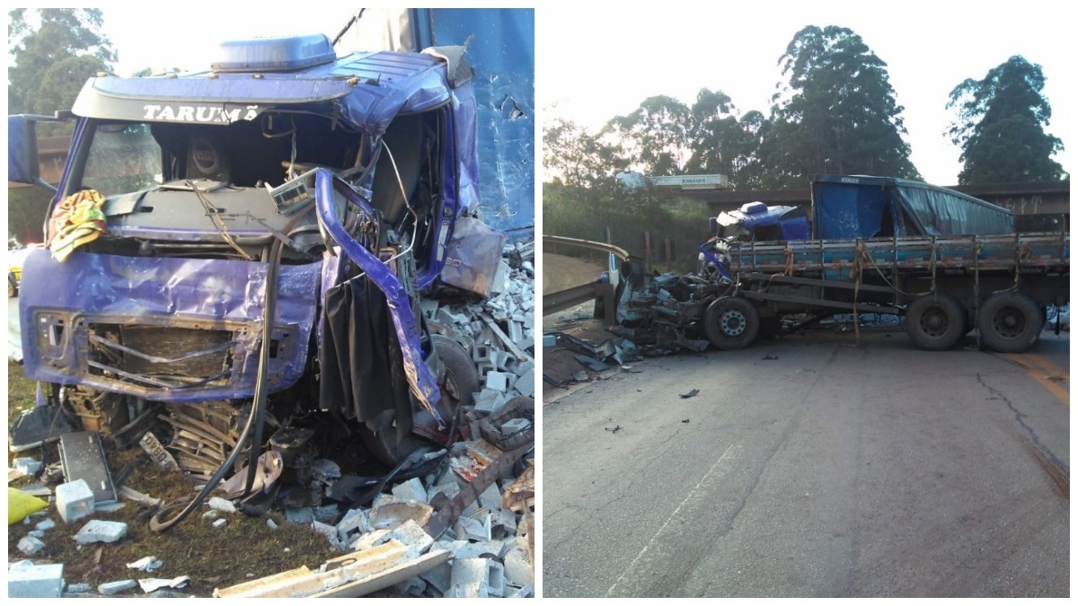 Acidente entre carretas mata uma pessoa e deixa outra ferida na BR-040