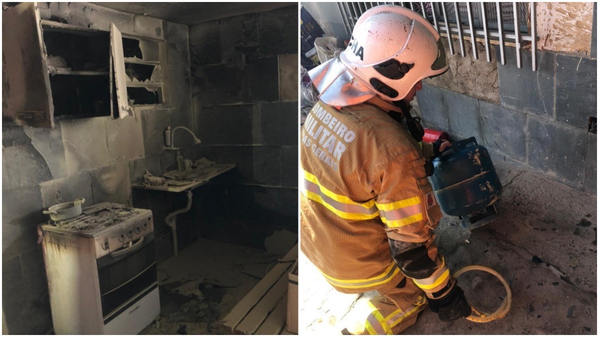 Vazamento de gás provoca incêndio em apartamento no Santa Mônica