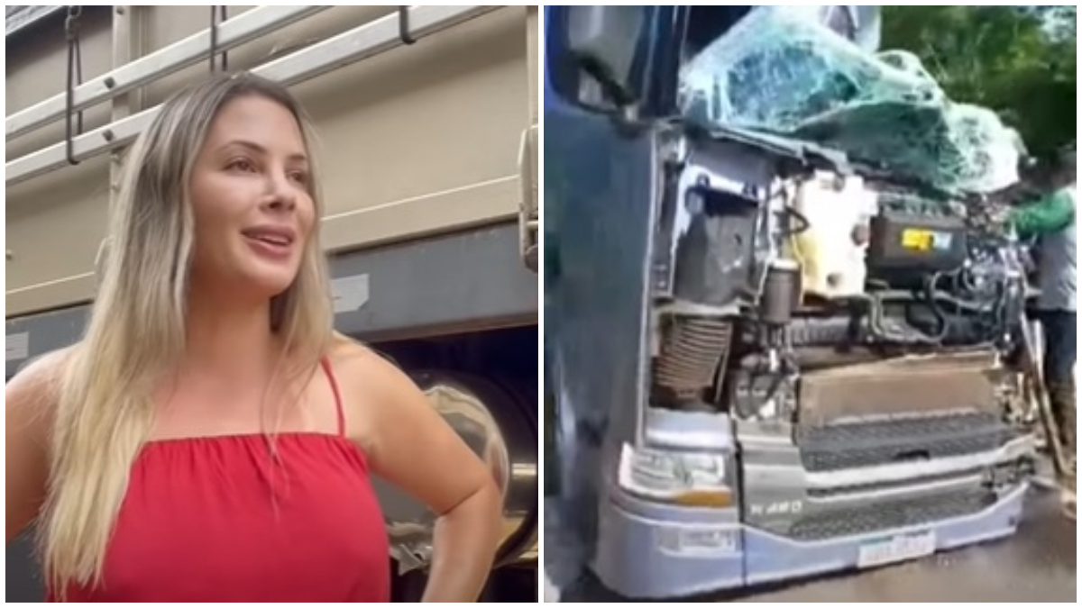 Musa dos caminhoneiros, Aline Fuchter sofre grave acidente