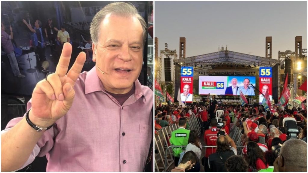 Chico Pinheiro apresenta comício de Lula e Kalil em BH