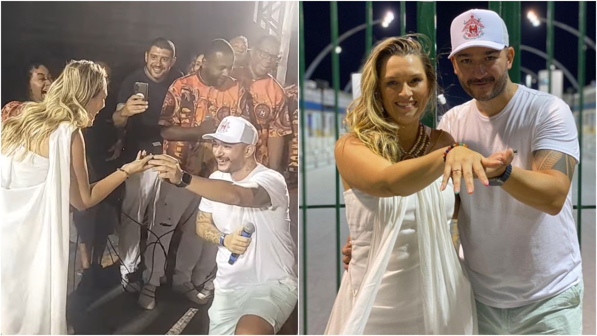 Sambista pede Ana Thaís Matos em casamento antes de ensaio