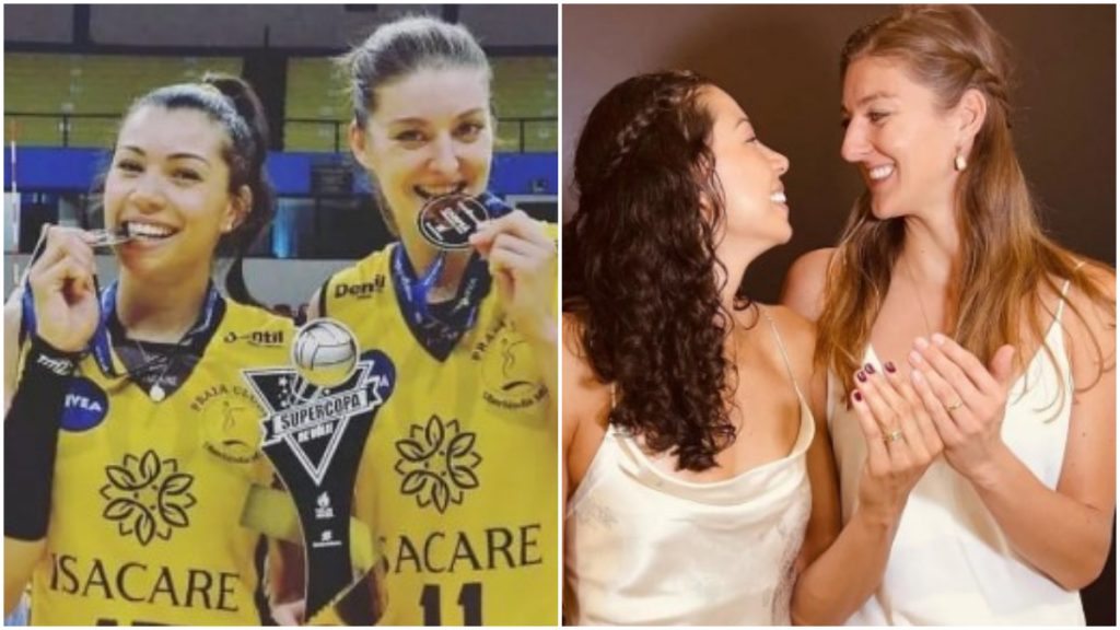 Carol se casa com Anne Buijs, colega de time no Praia Clube