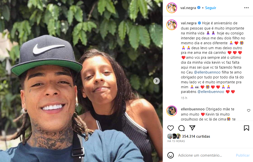 Mãe de MC Kevin faz post comovente no que seria seu aniversário