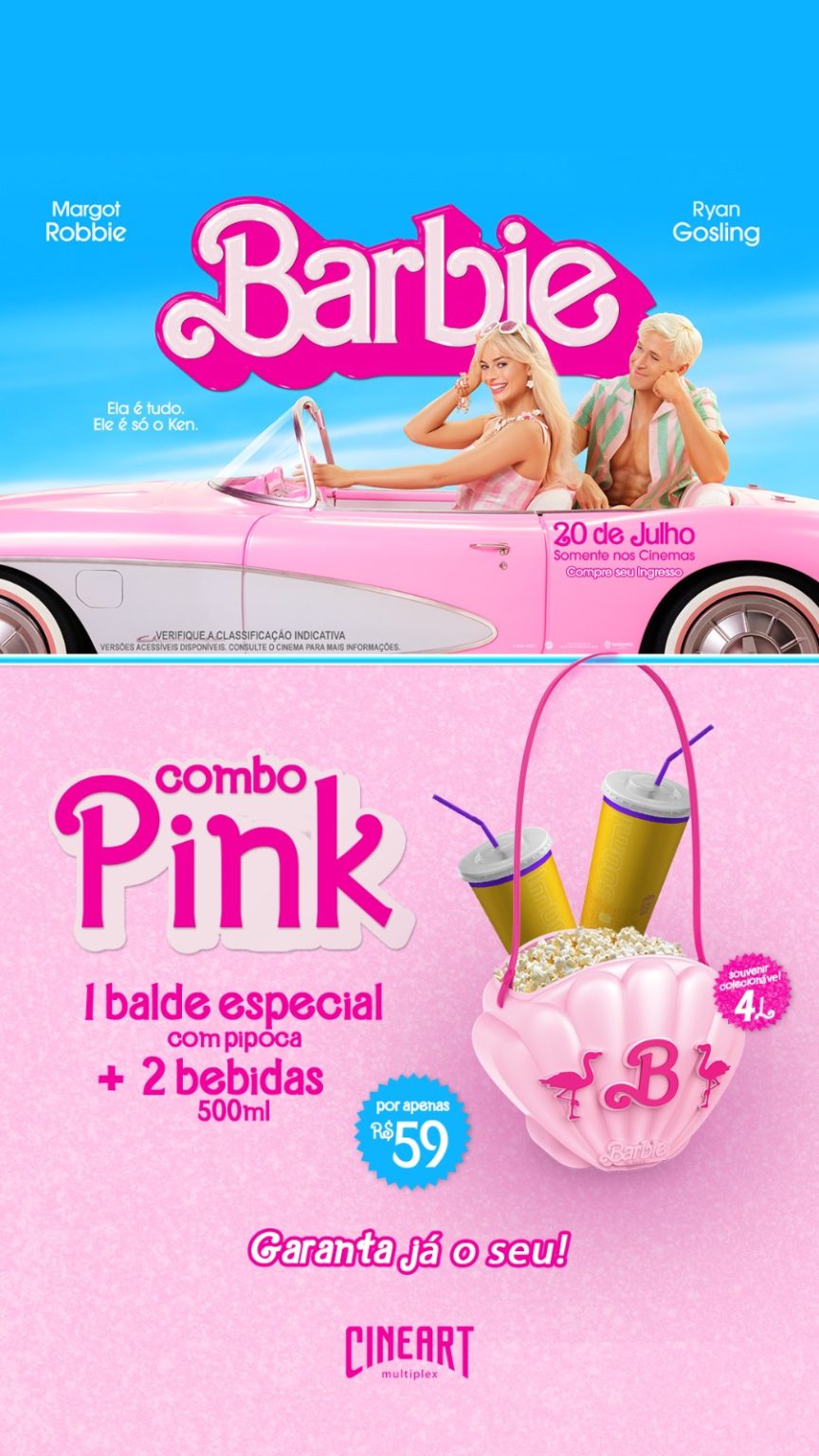 Cinemas de BH apostam em combos para o filme da Barbie