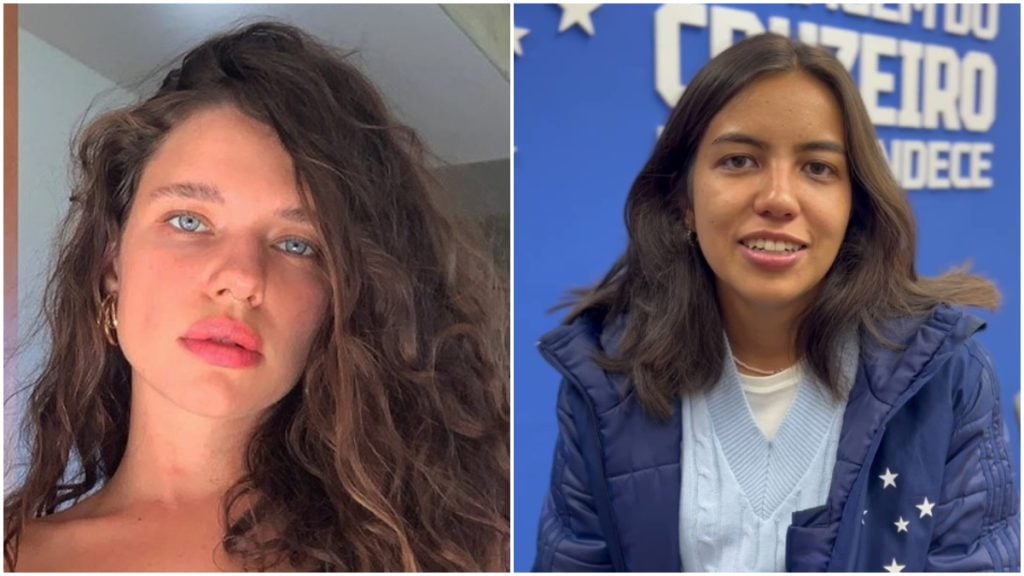 Bruna Linzmeyer e diretora de futebol feminino do Cruzeiro juntas