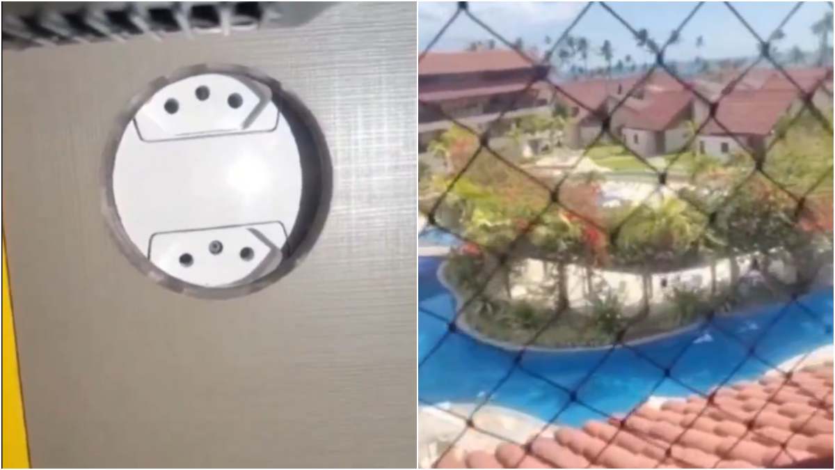 Casal Encontra Câmera Virada Para Cama Em Resort