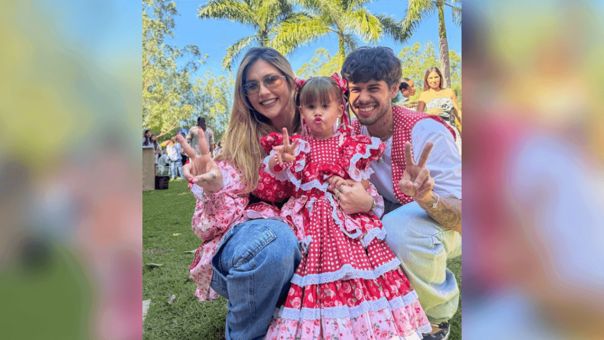 Filha de Virgínia e Zé Felipe fala com 'tio Leandro' e assusta casal