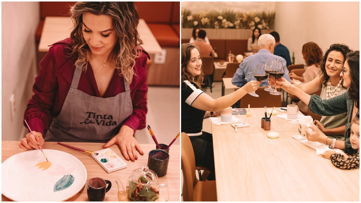 Tinta la Vida: BH ganha espaço que mescla cafeteria e cerâmica