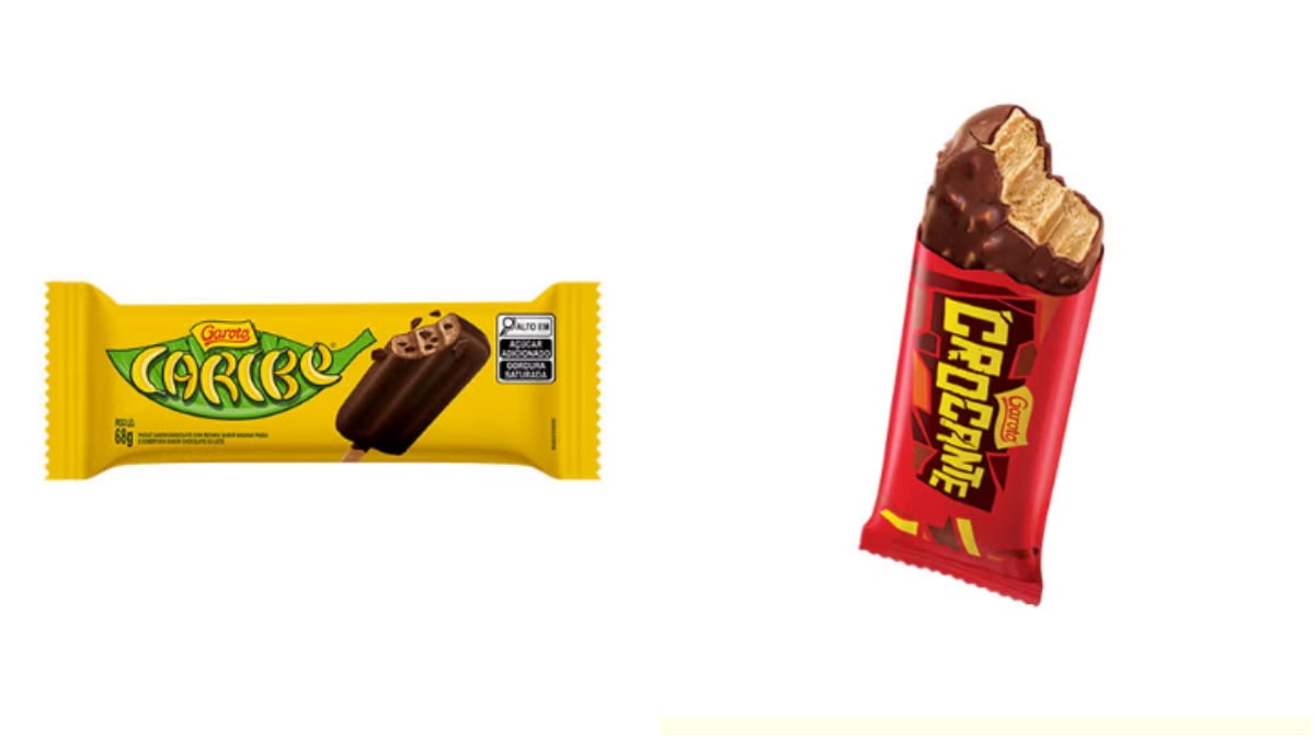 Garoto lança picolé com sabor dos bombons Caribe e Crocante