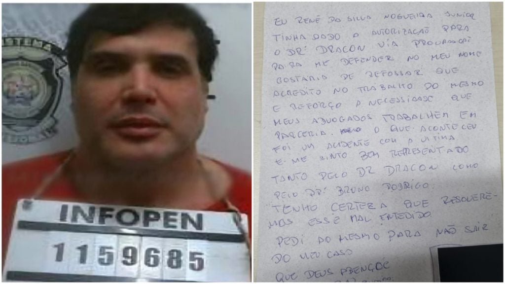 Renê Júnior escreve carta e mantém advogado de defesa