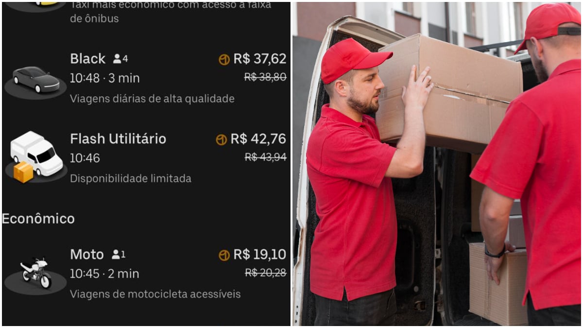 Uber Flash Utilitário chega a BH com entrega de volumes maiores