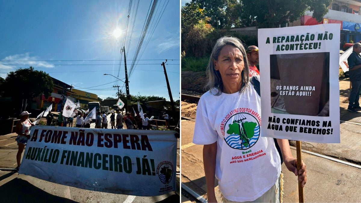 Atingidos pela tragédia de Brumadinho ocupam linha férrea de Mário Campos
