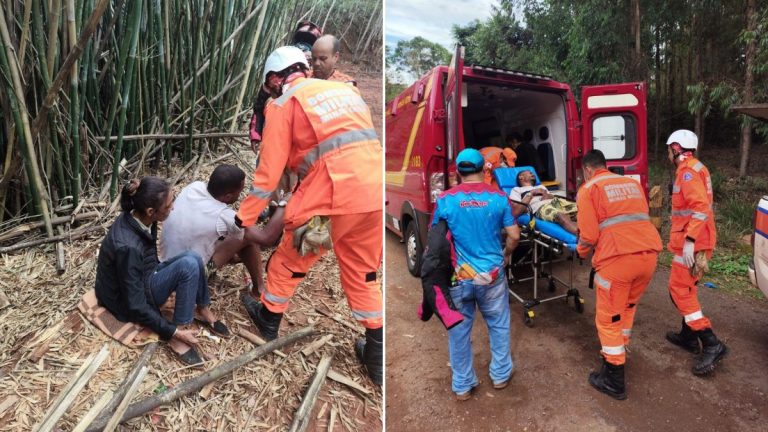 Casal é resgatado no meio do mato em Itabira, em Minas Gerais