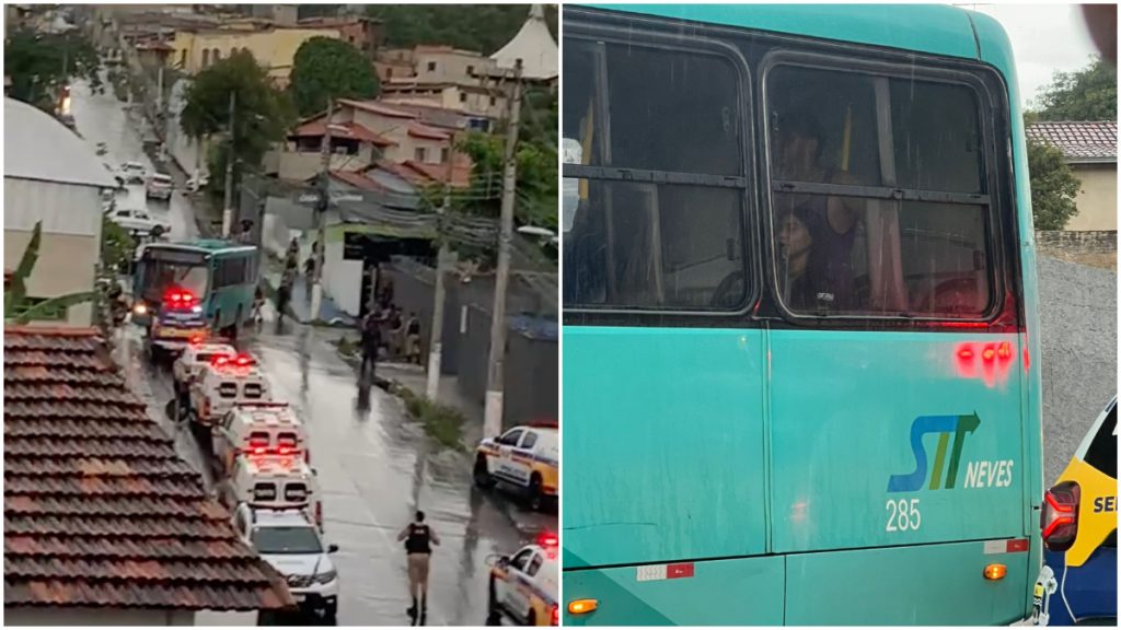 Mulher é mantida refém dentro de ônibus em Ribeirão das Neves